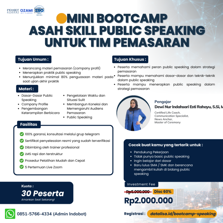 Bootcamp Digital Skill Terbaik Lisensi Internasional ISO 9001:2015